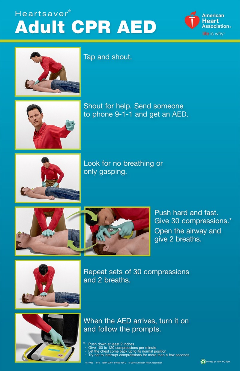 15 1026 Heartsaver Adult Cpr Aed Poster 3
